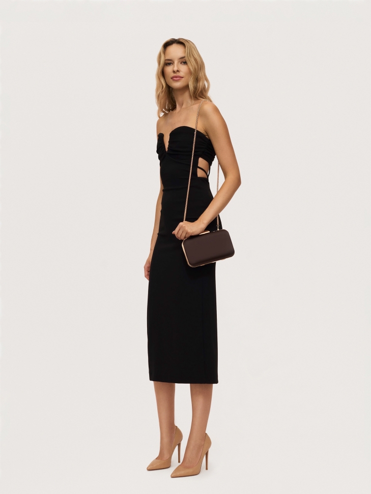 Elegant small bag shaped like a box LOUISE
