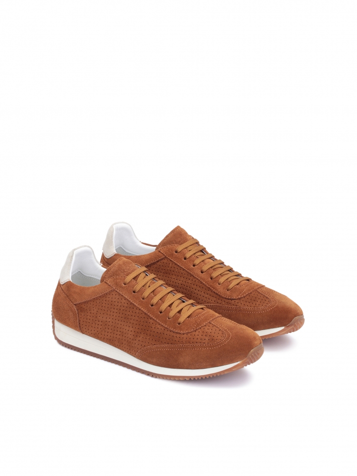 Men's brown suede sneakers SIMAO
