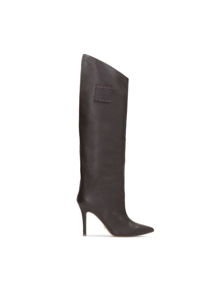 Ladies’ brown high boots kazar x kasia KASIA LEATHER WEATHER