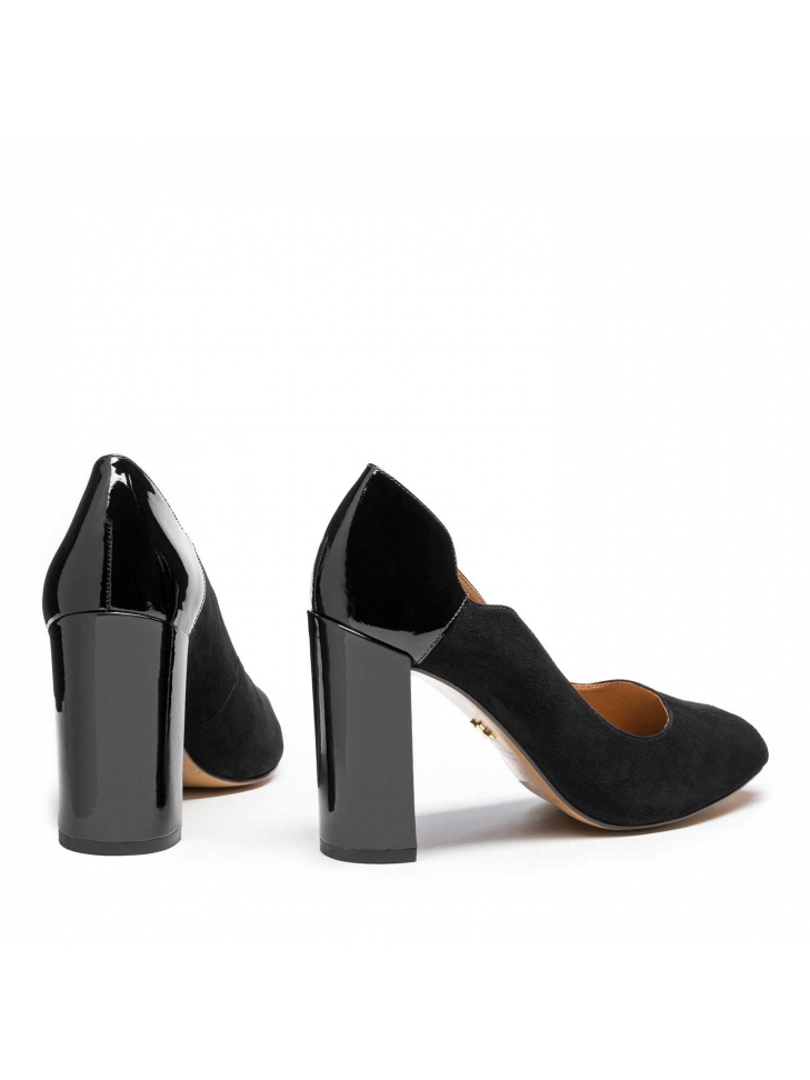 Black Peep Toe Pumps Isadora