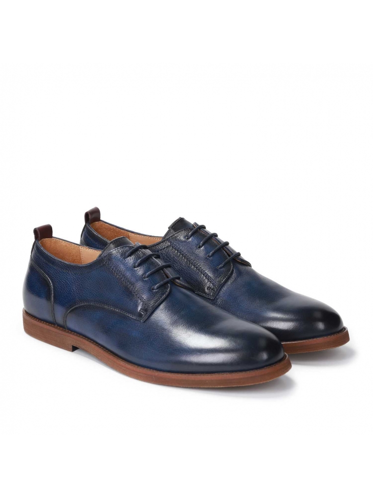 Men’s navy blue derby shoes AMADO